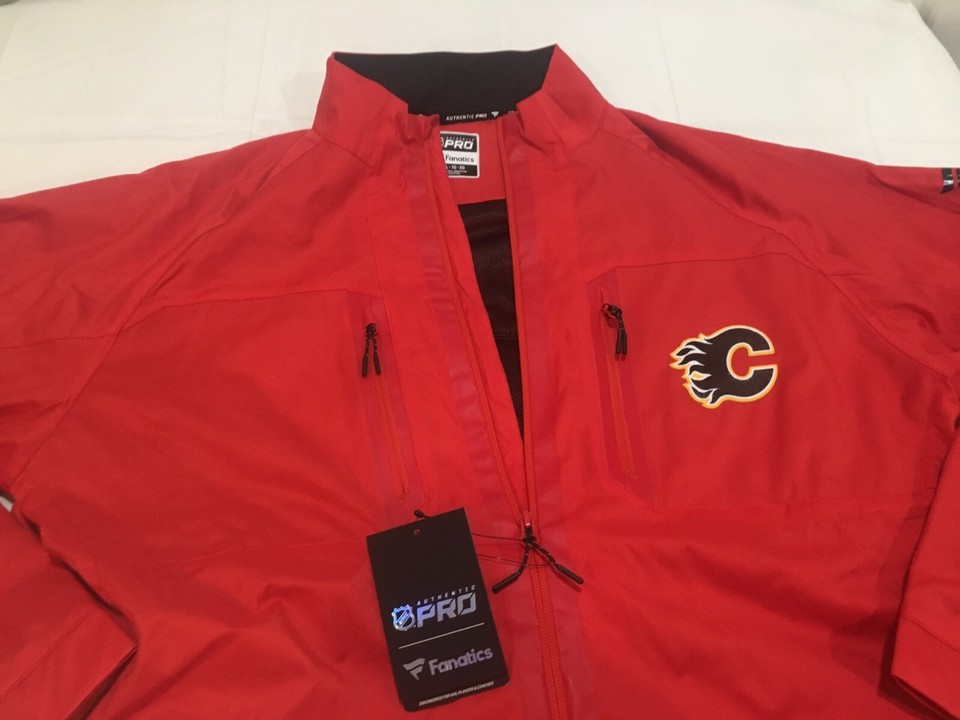NWT $125.00 Fanatics Men Calgary Flames Authentic Pro Rinkside Jacket ...