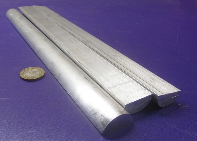 Aluminum Half Round Rod 1.00" Dia, x 1 Foot Length, 3 Units, 3 Ft | eBay