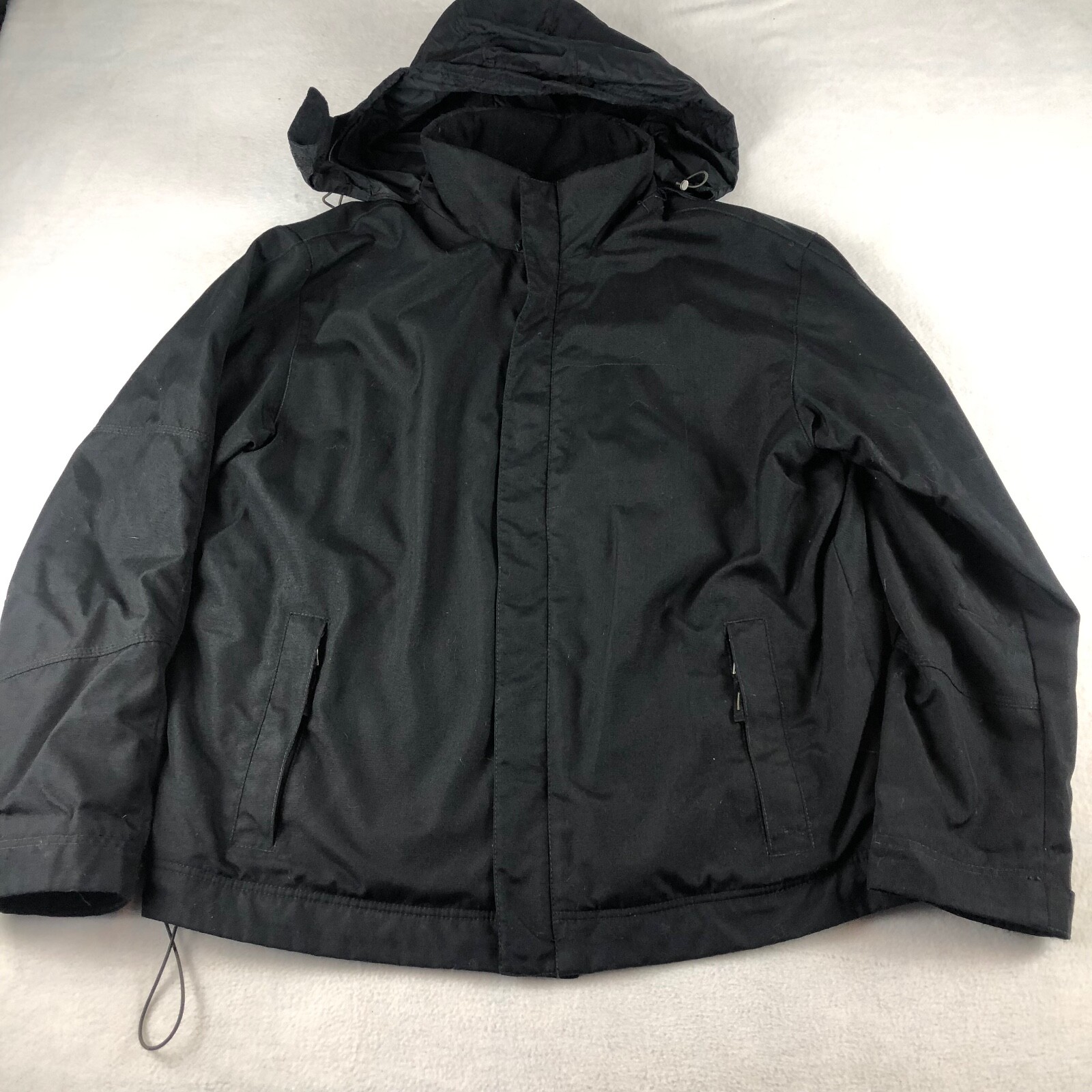 Banana Republic Jacket Men's Large Black Hooded Outerwear Outdoor ...