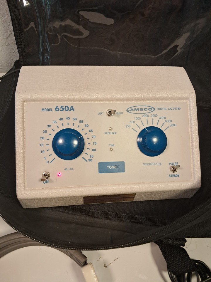 AMBCO 650A Audiometer W/Headphones & AC Power Supply | eBay