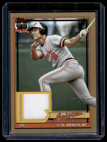 2026 Topps #91R-CR Cal Ripken Jr. 1991 35th Anniv Relics Gold #/50 | eBay