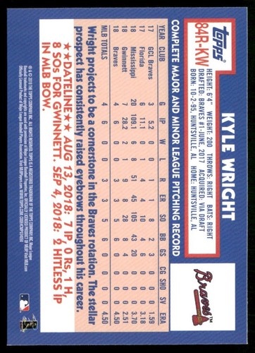 2019 Topps #84R-KW Kyle Wright 1984 Topps Baseball 35th Anniversary ...