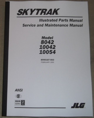 SKYTRAK 8042 10042 10054 TELEHANDLER FORKLIFT MOVER PARTS MANUAL BOOK ...
