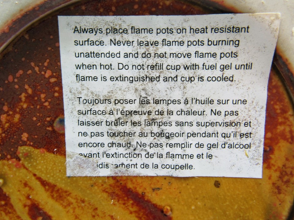 Art Pottery Table Top Gel Fire Burner Flame Pot - Red Glazed with Lid ...