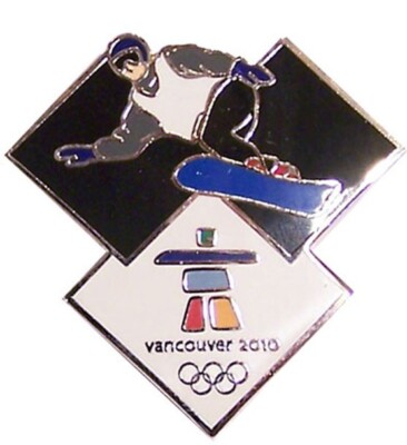 Vancouver 2012 Olympics Snowboard Pin - Male collectible memorabilia ...
