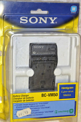 Sony BC-VM50 Original "M" Series Info Battery Charger New - Free ...
