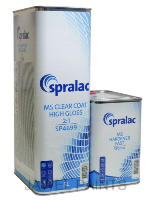 Spralac 2K Clear High Gloss Lacquer 7.5Litre Kit PETROL & SCRATCH ...