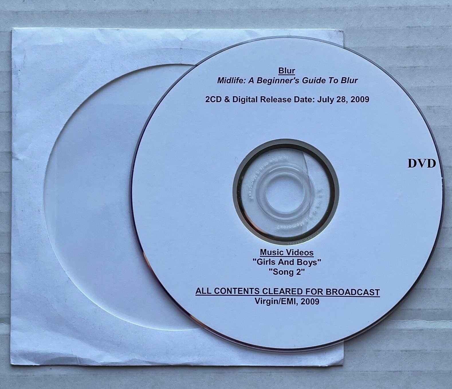 BLUR Midlife: A Beginner's Guide To Blur 2009 UK PROMO 2 Track DVD ...