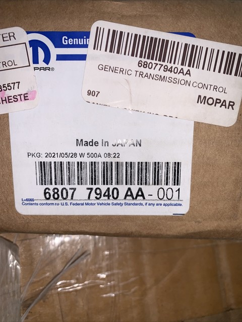 Transmission Control Module-Sport, VIN: B Mopar 68077940AA for sale ...