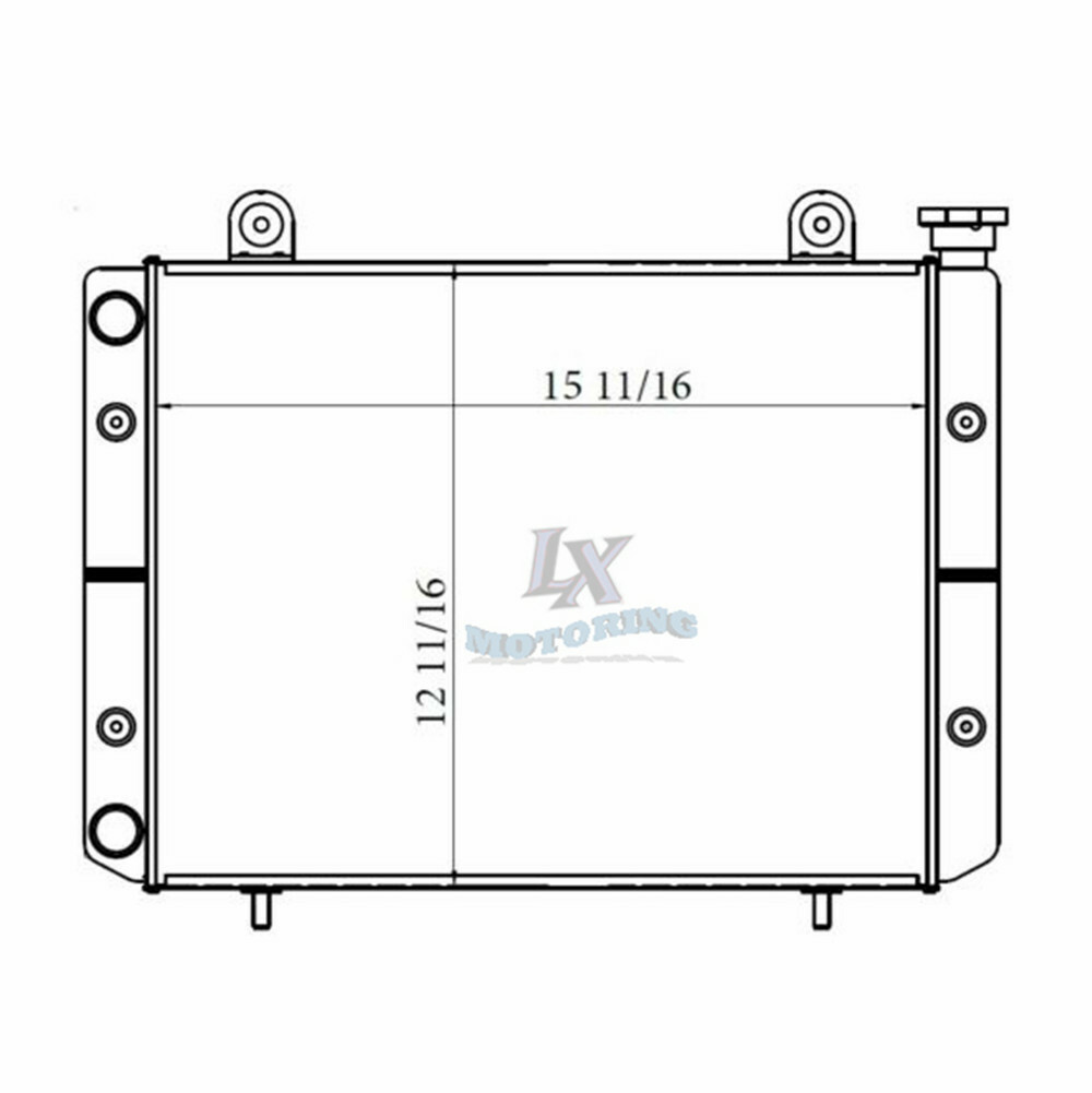 Radiator for Polaris Ranger 4X4 6X6 500 800 570 900 Crew 1240528 ...
