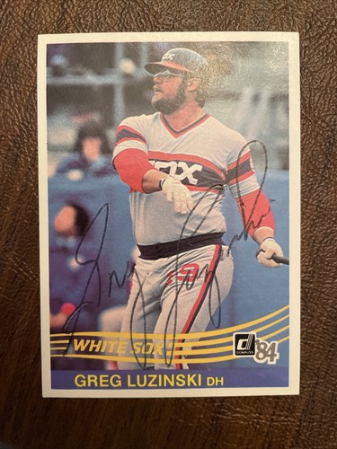 GREG LUZINSKI 1984 DONRUSS AUTOGRAPHED SIGNED AUTO BASEBALL CARD 122 | eBay