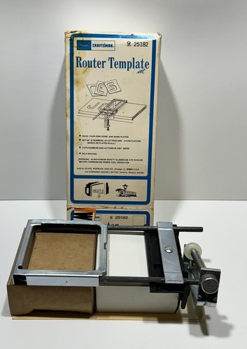 SEARS CRAFTSMAN ROUTER TEMPLATE SET 25182 NEW OLD STOCK OPEN BOX | eBay