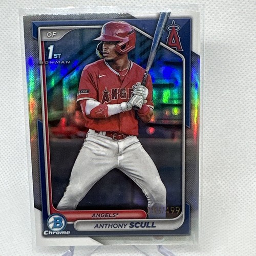 ANTHONY SCULL 2024 Bowman Chrome 1st Prospect REFRACTOR /499 #BCP-107 ...