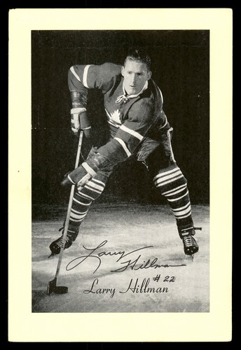 Larry Hillman Autographed 1944-63 Beehive 4.5x6.5 Photo Maple Leafs ...
