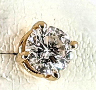 14K Gold & Diamond Screw Back Post Earrings | eBay