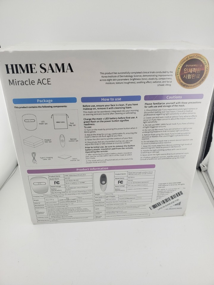 Hire Sama Miracle ACE LED Face Mask – 8 Color Light Mask for Skin Care ...