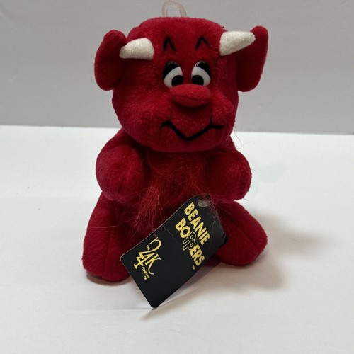 1997 Valentines Beanie Boppers Red Devil Hades Plush Stuffed Toy 24K ...