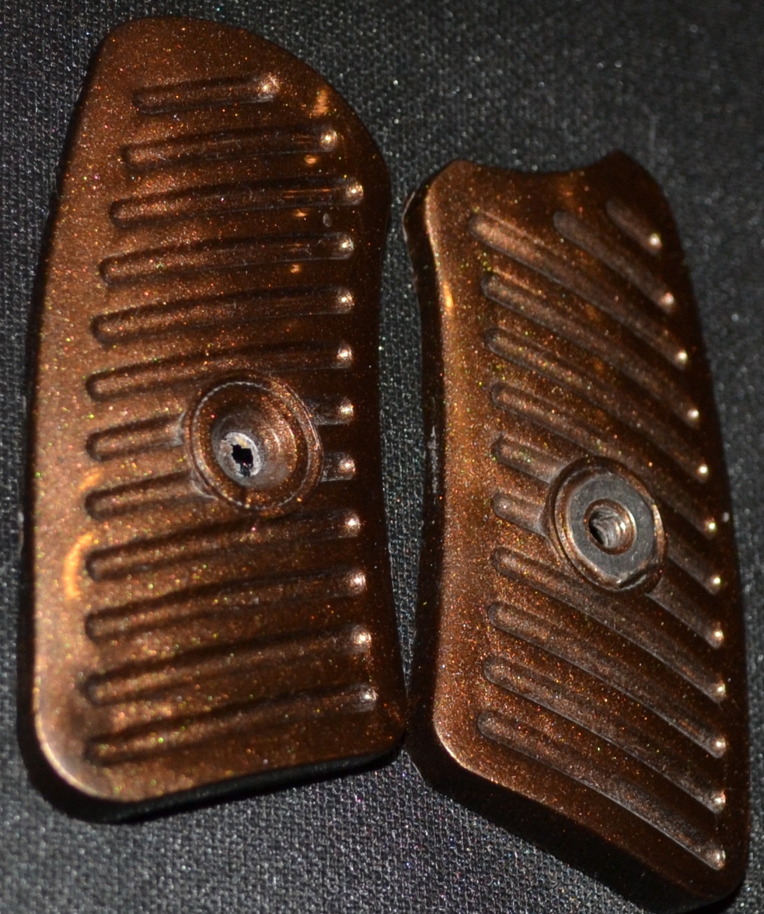 Ruger SP101 pistol grip insert panels dark brown striped plastic with ...