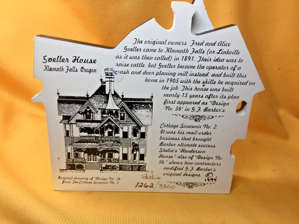 Shelia's Historic Houses- 1994 "Goeller House" Kalmath Falls, Oregan | eBay