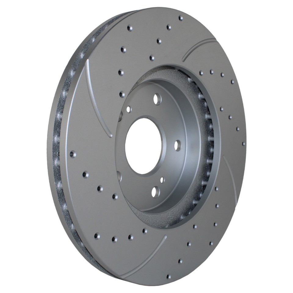 Bison Performance Pair Set Front Coat Drilled 300mm Brake Rotors for ...