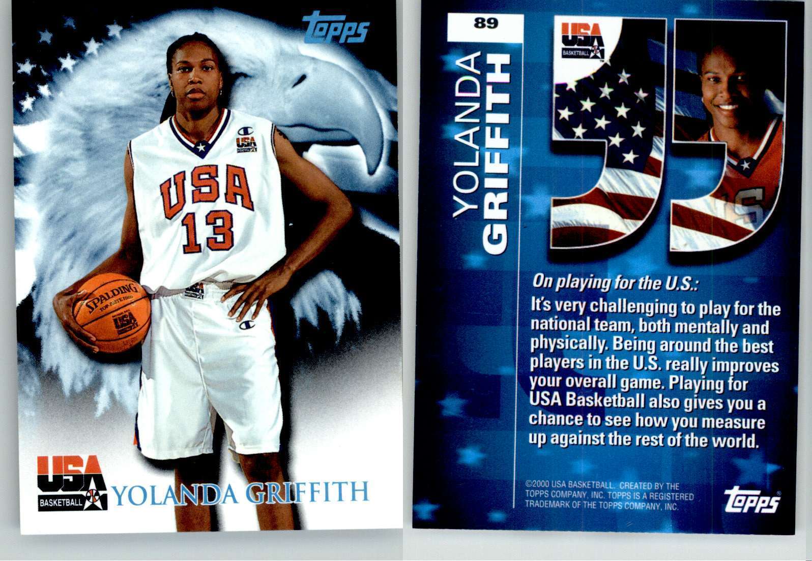 2000 Topps Team USA - Yolanda Griffith #89 for sale online | eBay