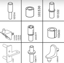 Two (2x) IKEA Part # 103887 Shelf Support Bracket Pin Holder Peg for ...