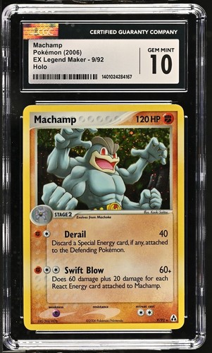 2006 Pokemon EX Legend Maker Holo Machamp #9/92 CGC 10 Gem Mint | eBay