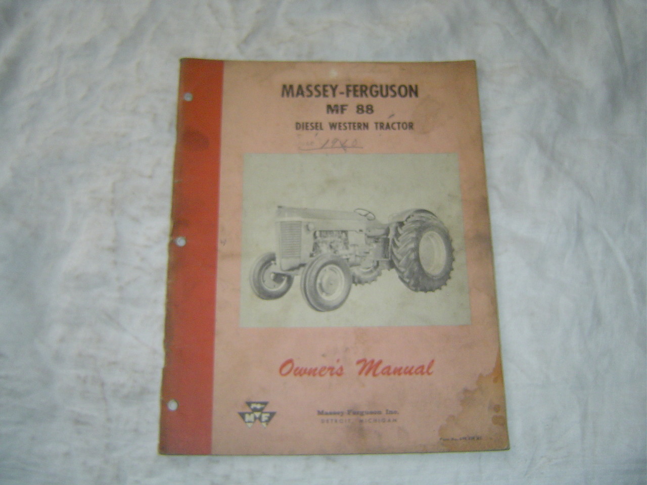 Massey Ferguson MF88 diesel western tractor operator's manual | eBay