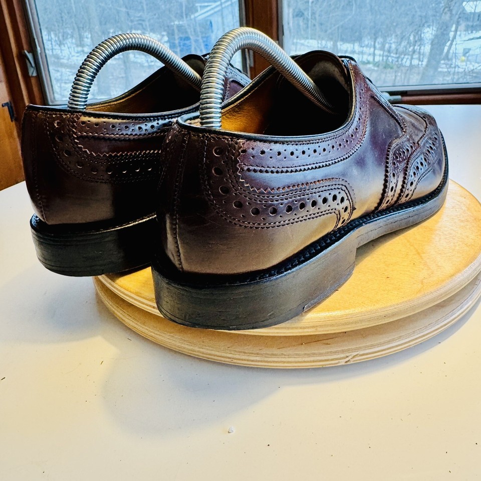 Allen Edmonds Cambridge Wing Tip Oxfords 10 A Narrow Brown Made in USA ...