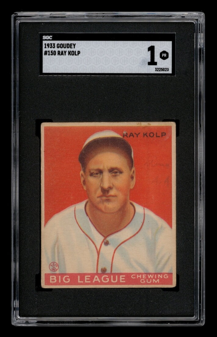 1933 Goudey Set-Break #150 Ray Kolp SGC 1 PR | eBay