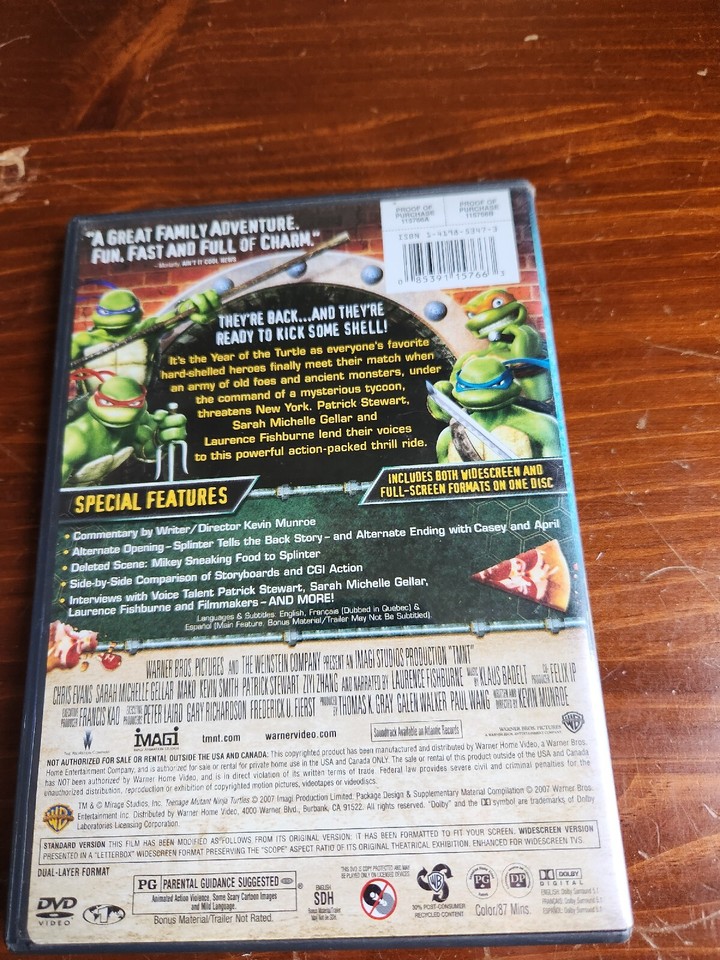 TMNT (Teenage Mutant Ninja Turtles) (DVD, 2007) 85391157663| eBay