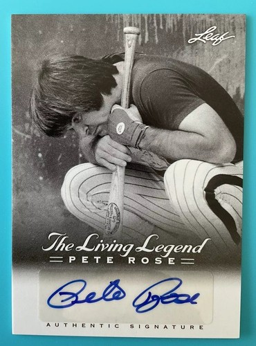 2012 Leaf Pete Rose Living Legend Auto AU-4 Reds Autograph Signed | eBay