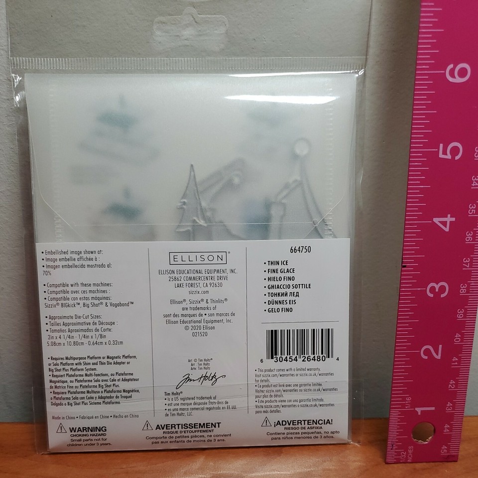 Tim Holtz Thin Ice Christmas Thinlits Metal Die Sizzix 6 Dies | eBay
