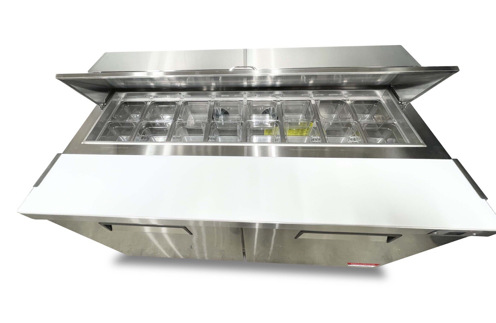 NEW 60” SANDWICH PREP UNIT PREP TABLE Cooler 16 Pan Refrigerator Sub ...