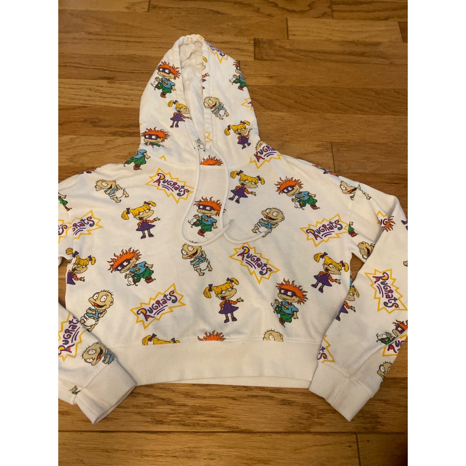 Nickelodeon women's 90's rugrats graphic cropped hood… - Gem