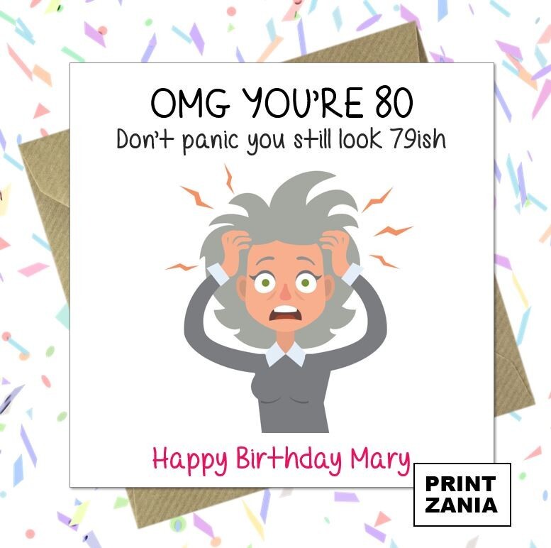 Humorous 80th Birthday Jokes Funny 80th Birthday Cards – Scribbler