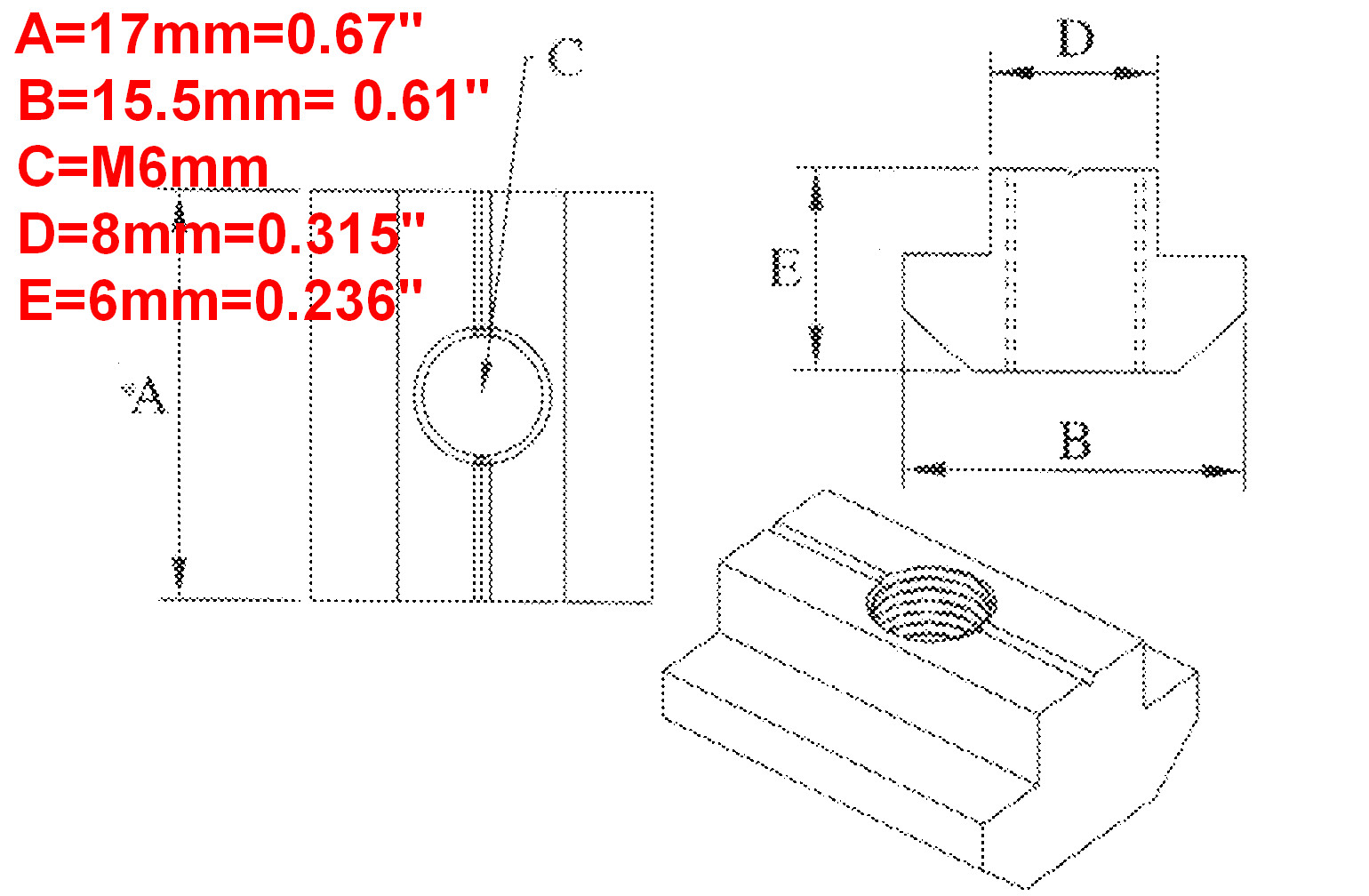 Aluminum T-slot 30x30-8 profile parallel Fastener +screw +T-nut ...
