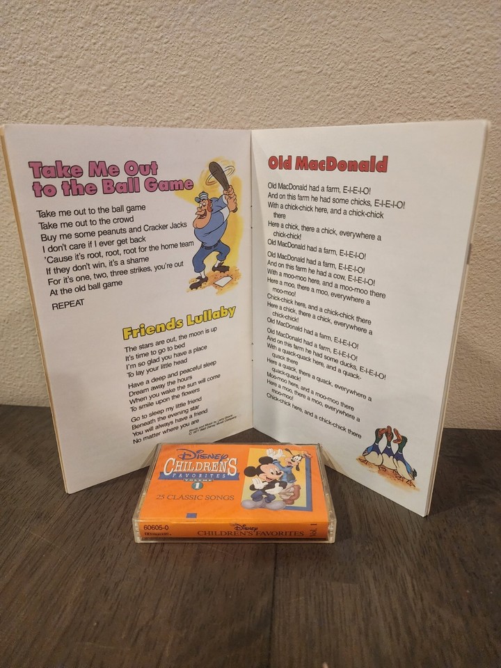 Disney Children's Favorites Volume 1, Cassette Tape & Book 50086060542 ...