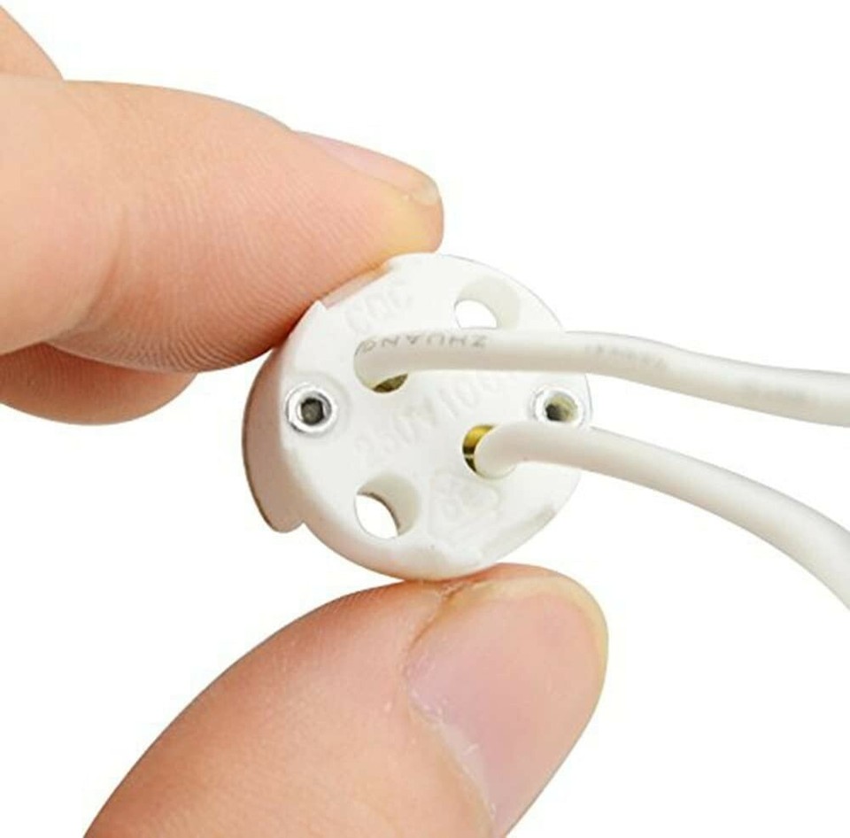 50pcs MR16 MR11 GU5.3 GX5.3 G4 Wire Socket LED Halogen Lamp Holder Base ...