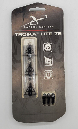 Carbon Express Troika Lite 75 Broadhead 3 Pack (55557) | eBay