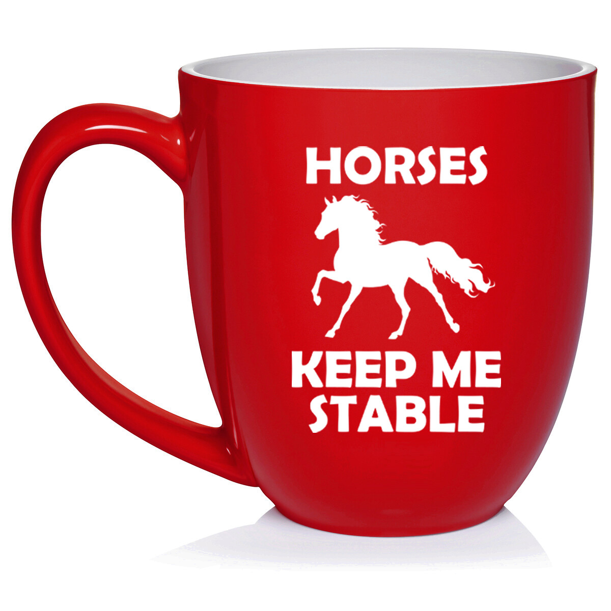 16 oz Bistro Ceramic Coffee Mug Cup Horses Keep Me Stable | eBay