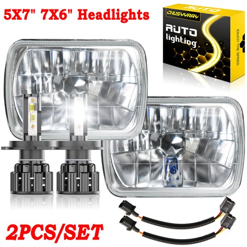 2x 5x7 7x6 LED Headlight Hi/Lo Beam For Chevy Express 2500 3500 Cargo ...