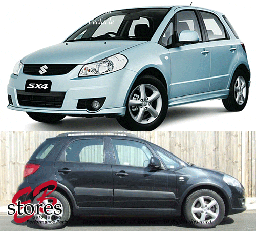 5pc JDM Outside Mount Visor Rain Deflector Combo Suzuki SX4 08-10 All ...