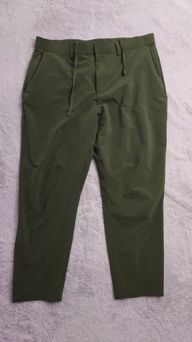 Fabletics Pants Mens Large 35x27 Drawstring Green Performance Only Pant ...