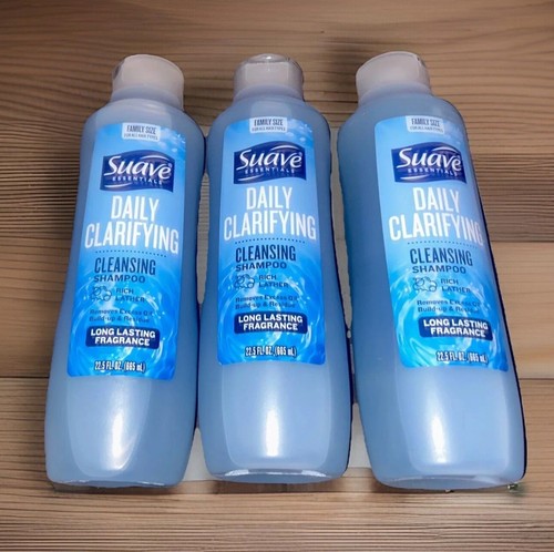 Lot of 3 Suave Essentials Daily Clarifying Cleansing Shampoo-22.5 Oz ...