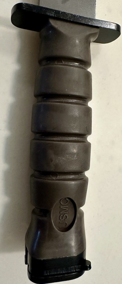 USMC KA-BAR style Fighting Knife 8" Blade, Khaki Scabbard and Leg Strap ...