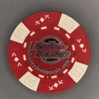 ⭐Harley Davidson "Harley Davidson" Salt Lake City, UT Dealer Poker Chip ...