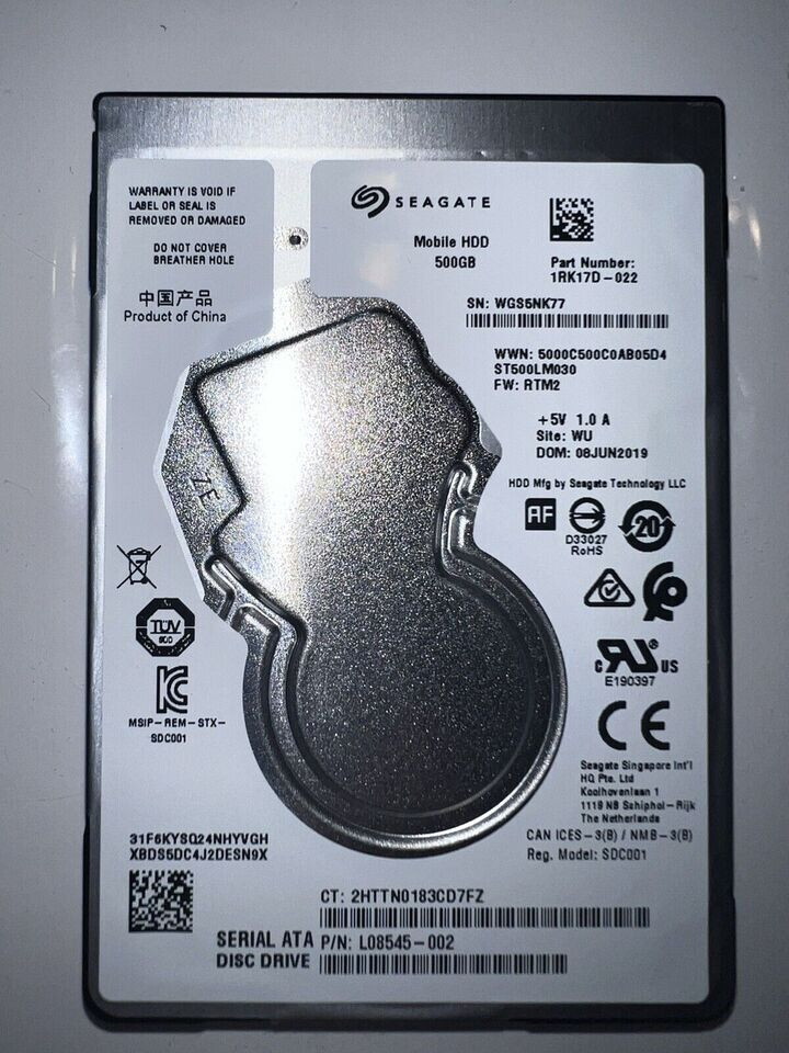 ST500LM030 Seagate BarraCuda 500GB Internal 5400RPM 2.5" HDD ...