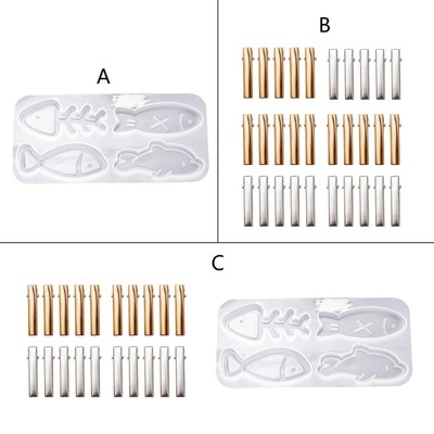 Casting Mold Hair Pin Pendant Making Mould Hair Clip Silicone Mold ...
