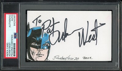 Adam West 1966 Batman Auto Rubinstein Art Sketch Custom PSA DNA | eBay